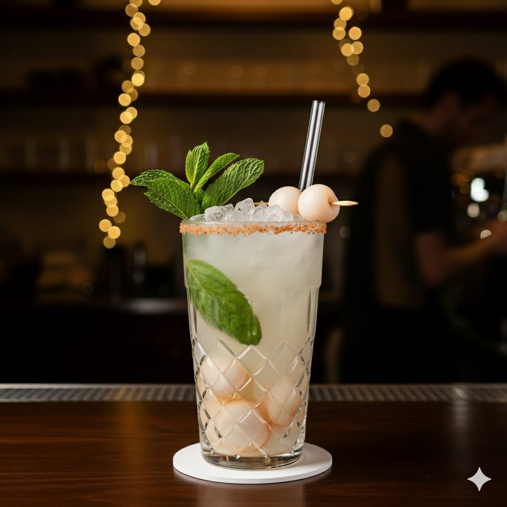 Lychee Basil Cooler - Easy 5-Min Tropical Mocktail